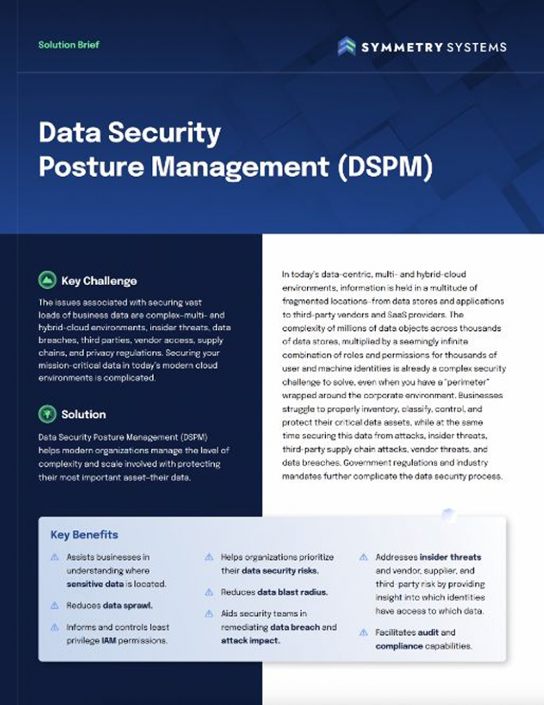 Data Security Posture Management (DSPM) - Symmetry Systems