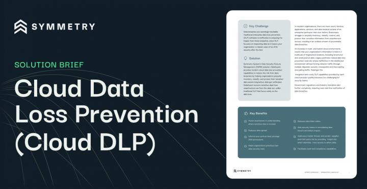 Symmetry's approach to Cloud DLP